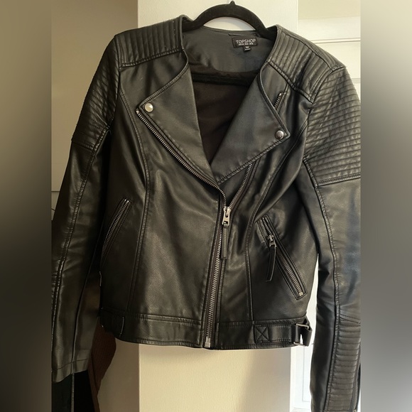 Topshop | Jackets & Coats | Topshop Leather Jacket | Poshmark